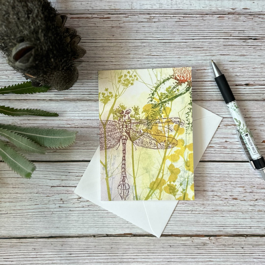 Greeting Card Dragonfly with Correa | Trudy Rice Collection