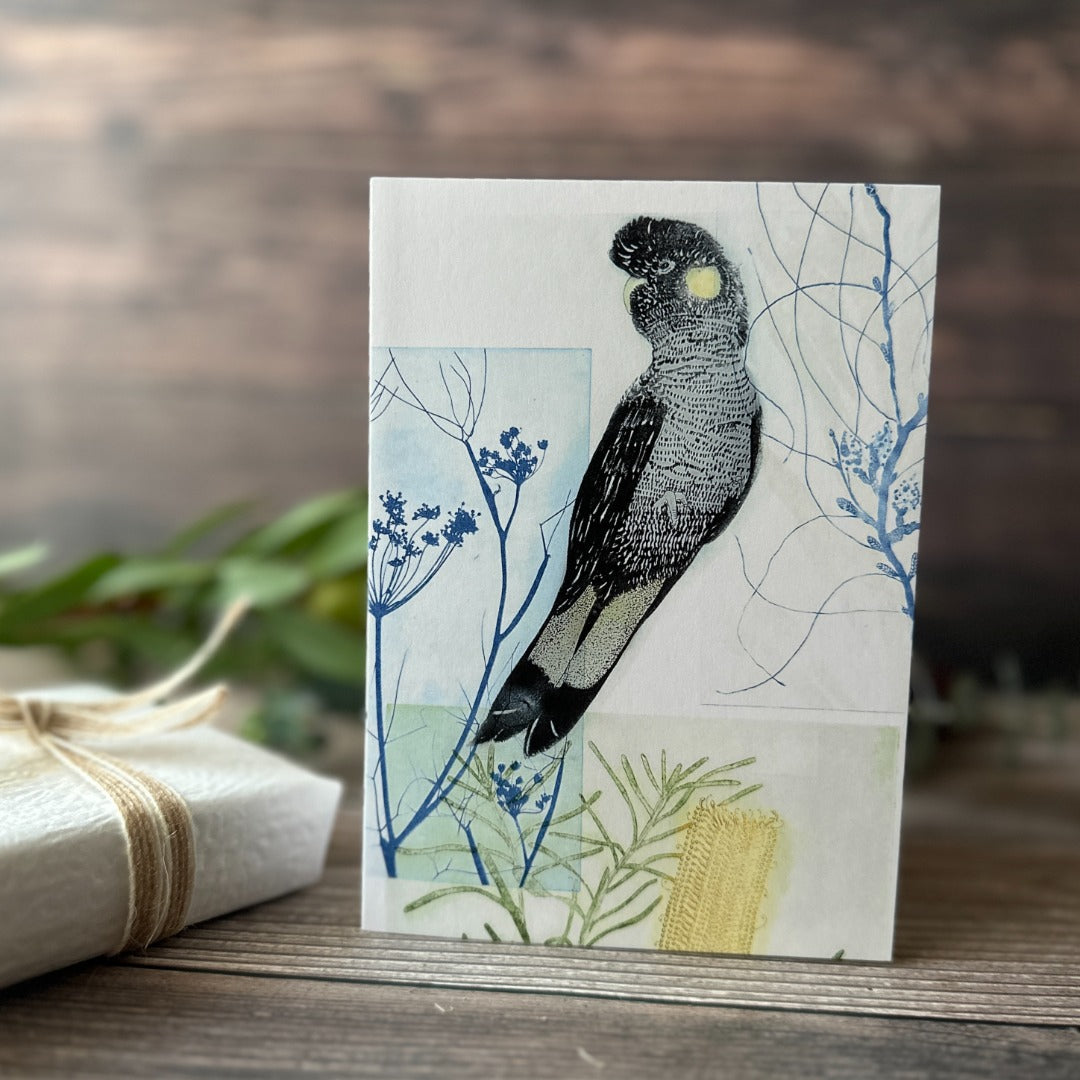 Greeting Card King Black Cockatoo | Trudy Rice Collection